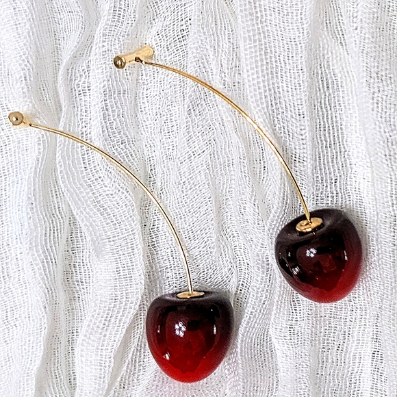 Dear Closet, Love Fifi | Jewelry | Dclf Red Cherry And Gold Stem ...